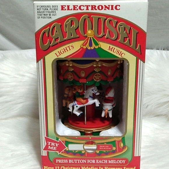Accents | Vintage Battery Operated Electronic Carousel Lightsmusic ...